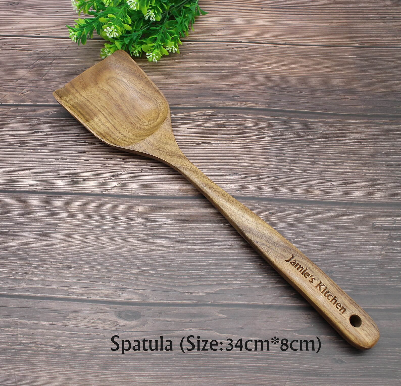 Personalized Wood Spatula Set: Engraved Kitchen Utensils, Wood Soup ...