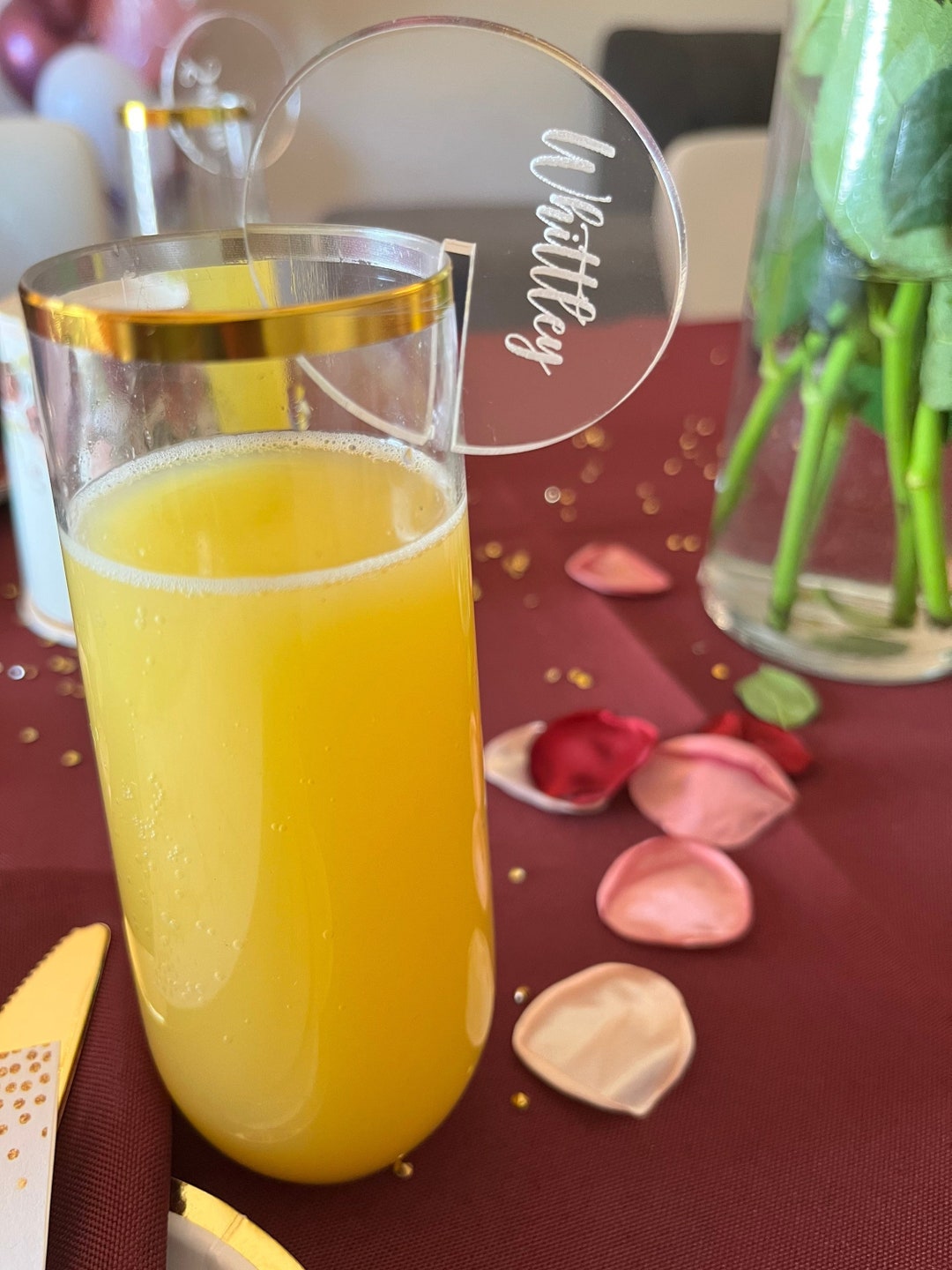 Stemless Drink Tags | Name Cards | Place Cards | Wedding Favors ...