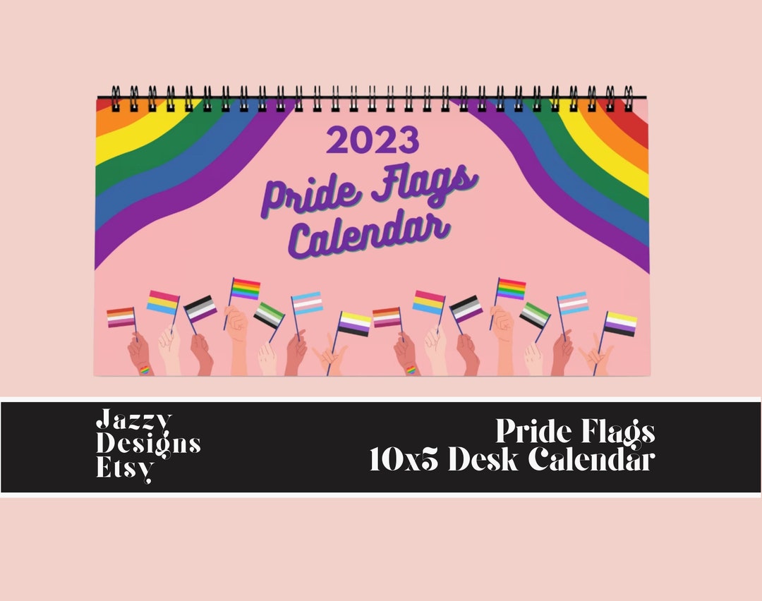 2023 Pride Flags Simple Desk Calendar Rainbow Progress - Etsy Australia