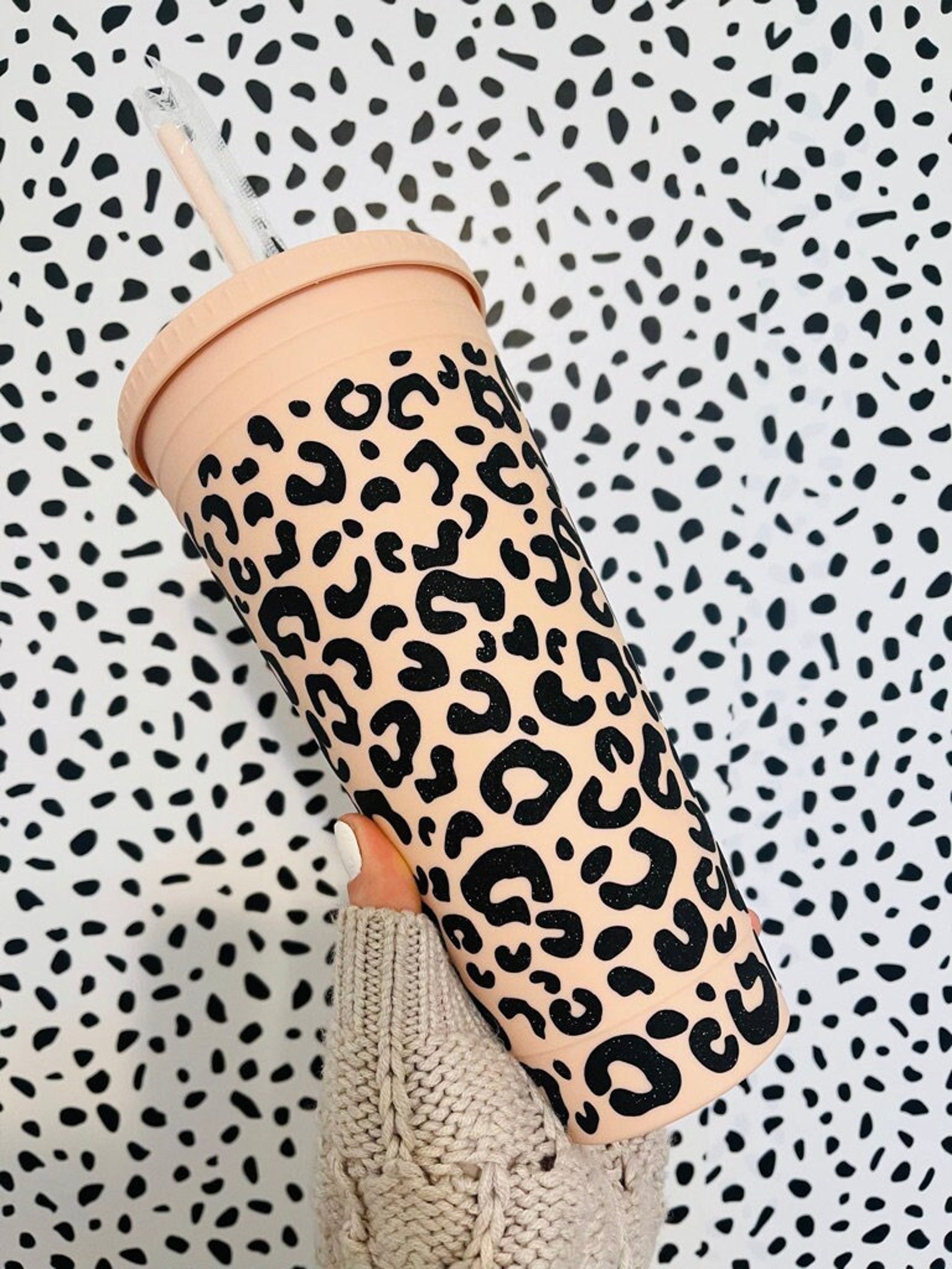 HUGE 32 OZ Matte Cheetah Tumbler Cheetah Print Tumblers - Etsy