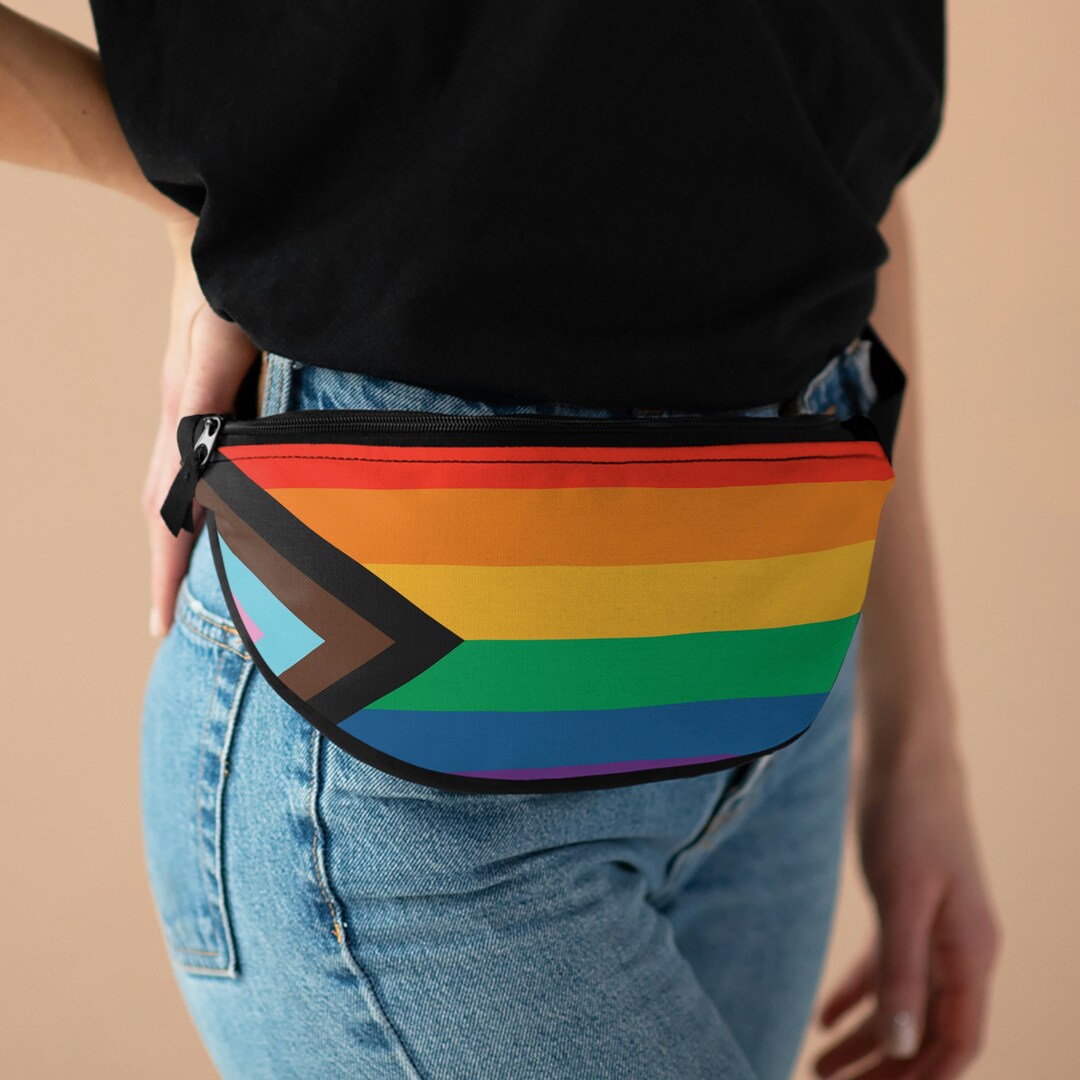 Progressive Pride Flag-themed Patterned Fanny Pack, Fanny Pack for ...