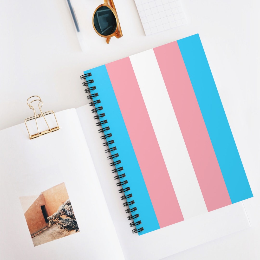 Transgender Pride Flag Spiral Notebook, LGBTQIA+ Home Decor, Inclusive ...