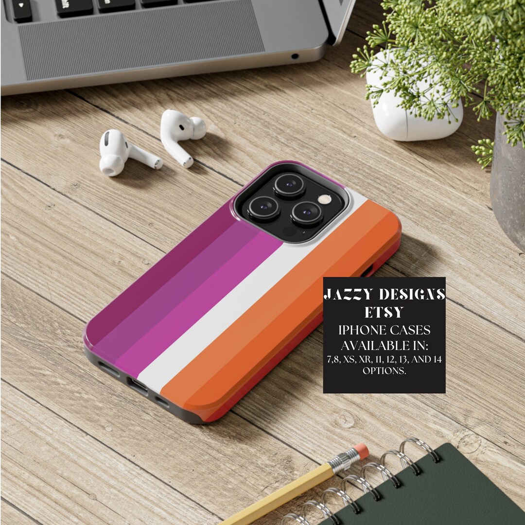 Lesbian Pride Flag Tough and Durable iPhone Cases, LGBTQIA+ iPhone ...