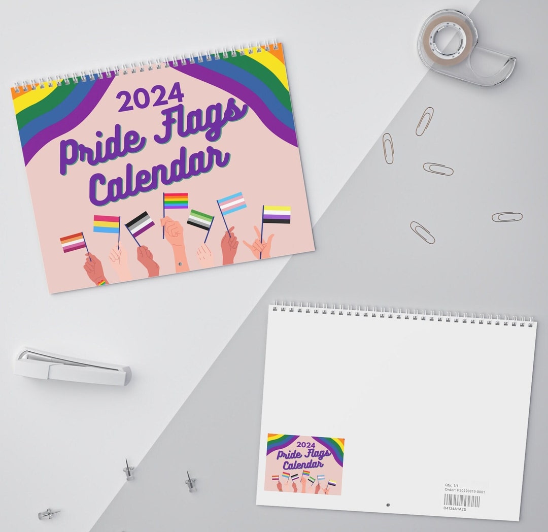 2024 Physical Pride Flags Calendar, Rainbow, Progress Pride, Trans ...