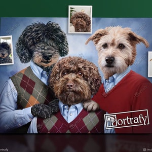 Step Brothers Pet Portrait, Funny Dog Portrait, Custom Stepbrothers Duo ...