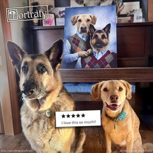 Step Brothers Pet Portrait, Funny Dog Portrait, Custom Stepbrothers Duo ...