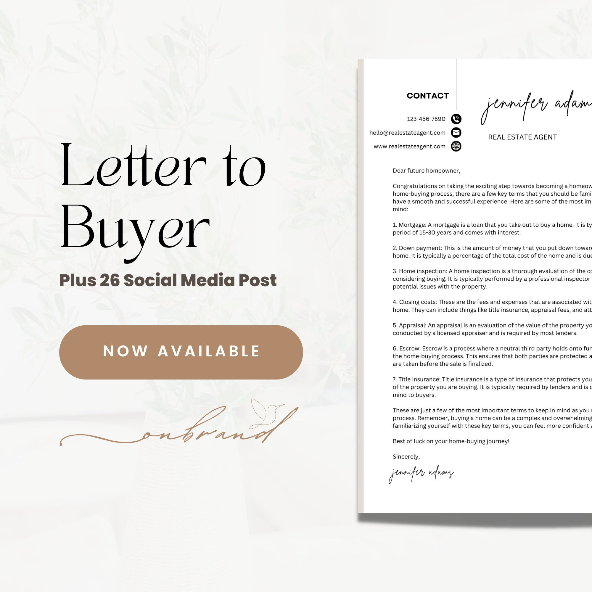 Buyer Letter Terms to Know PLUS 26 Social Media Post BUNDLE for Real ...