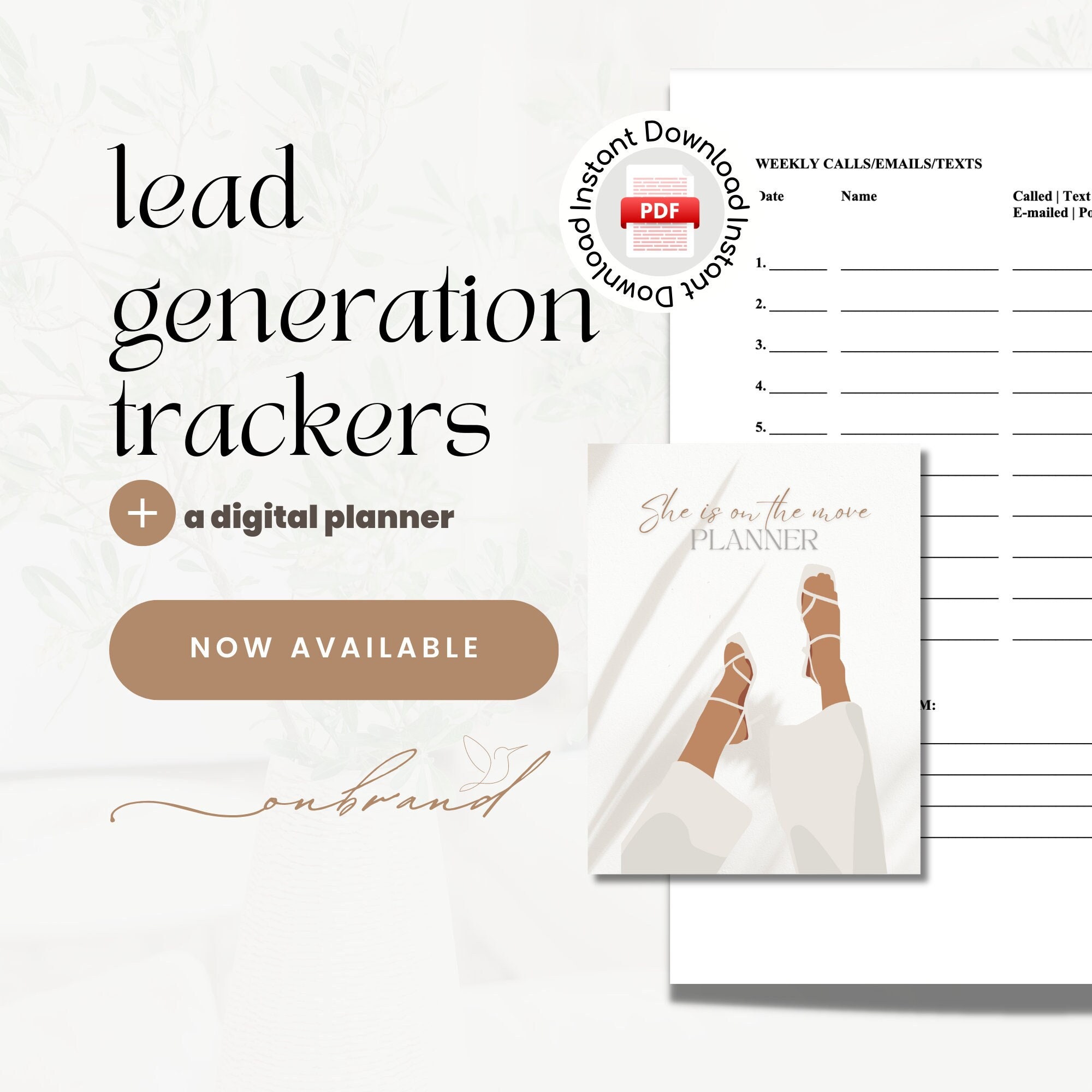 Real Estate Lead Tracker PLUS a Digital Planner Real Estate Marketing ...