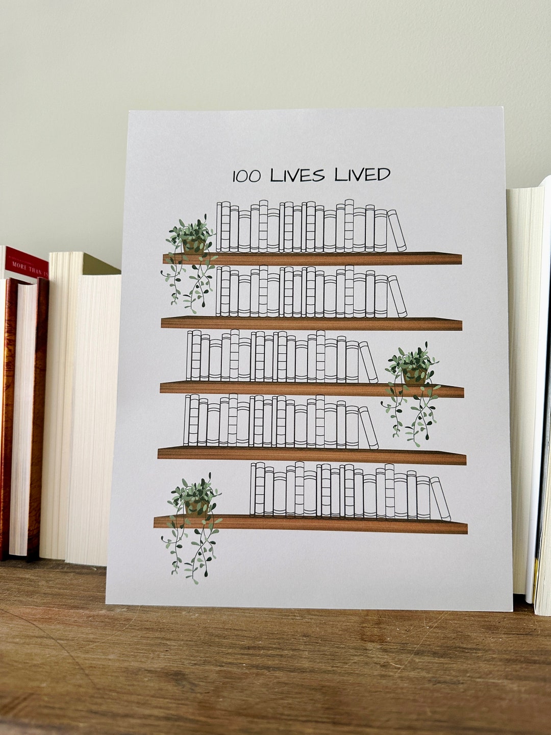 100 Books Challenge | Reading Tracker Printable | Bookshelf Reading Log ...