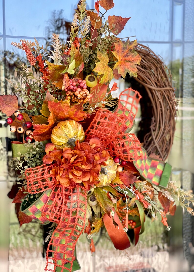 Fall Wreath, Fall Grapevine Wreath, Fall Decor, Front Door Wreath ...