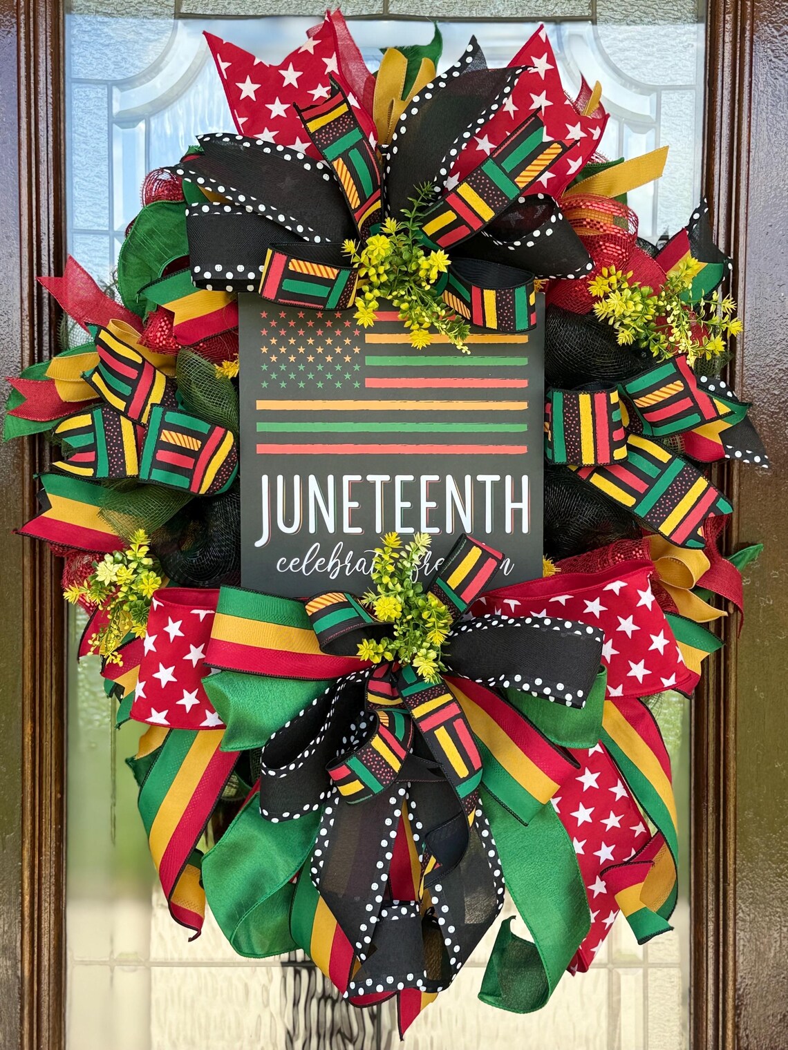 Juneteenth Wreath: Black History Celebration Decor - Etsy