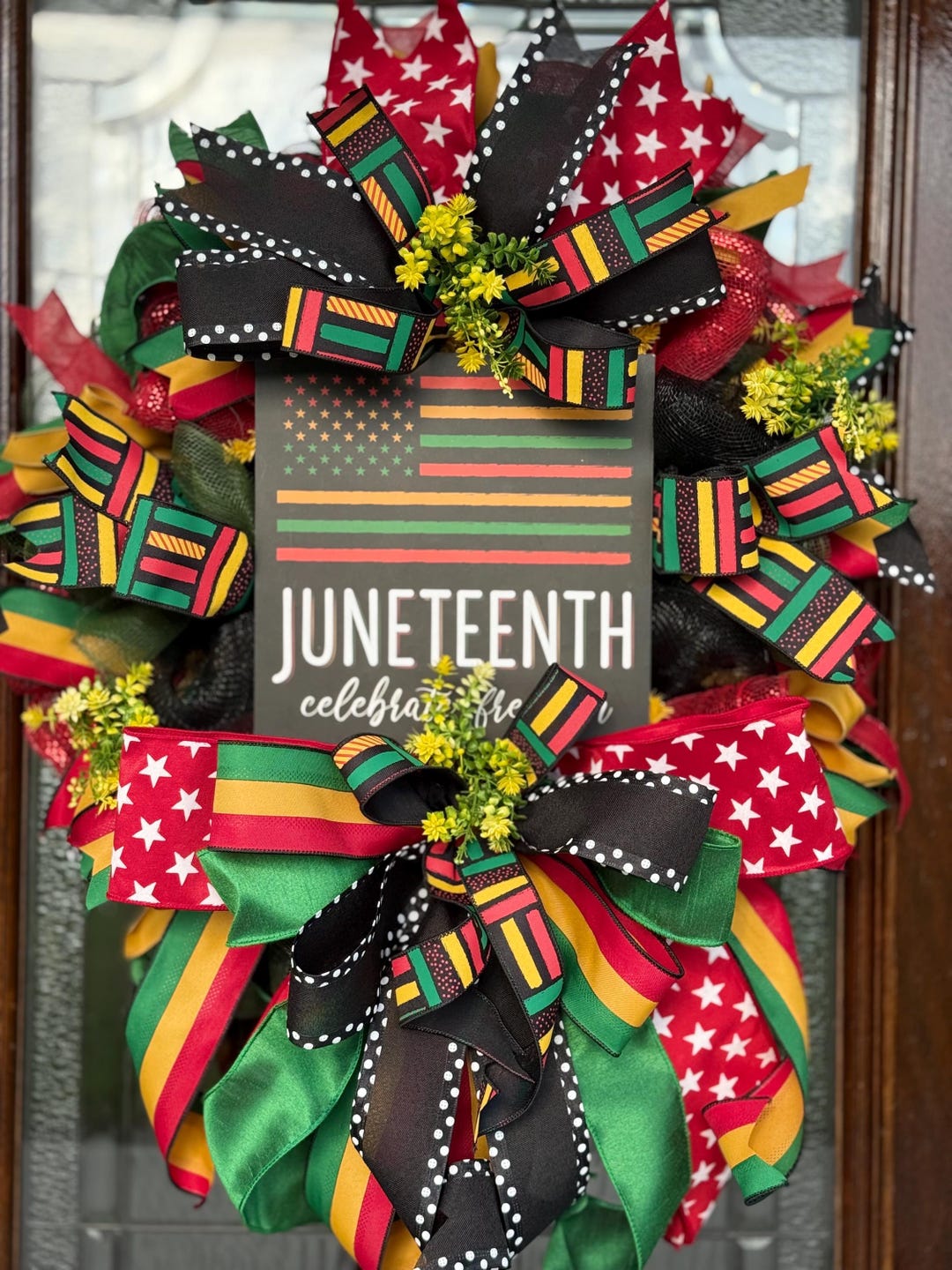 Juneteenth Wreath: Black History Celebration Decor - Etsy