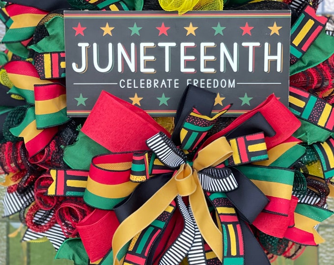 Juneteenth Wreath, Juneteenth Decor,black History Wreath, Everday ...