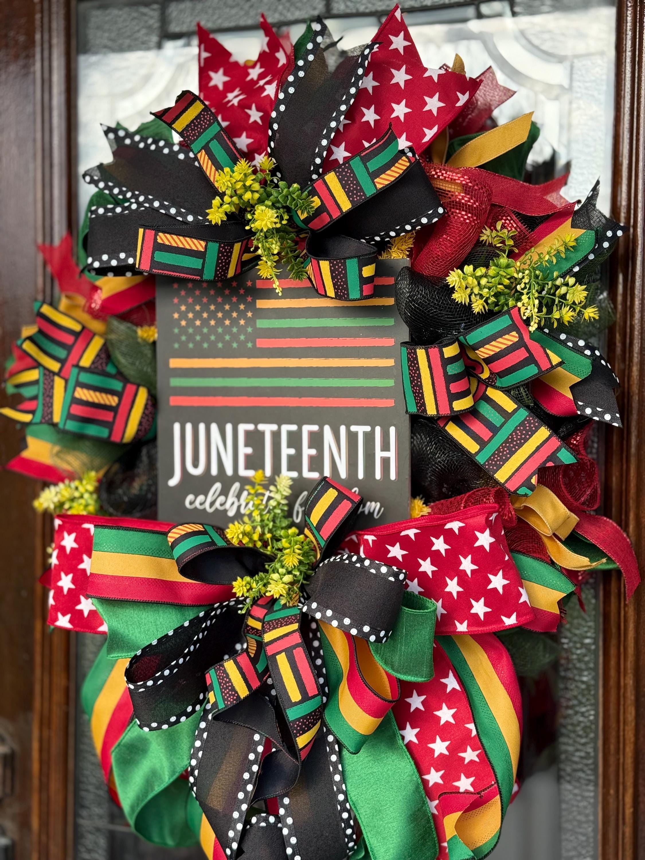 Juneteenth Wreath: Black History Celebration Decor - Etsy