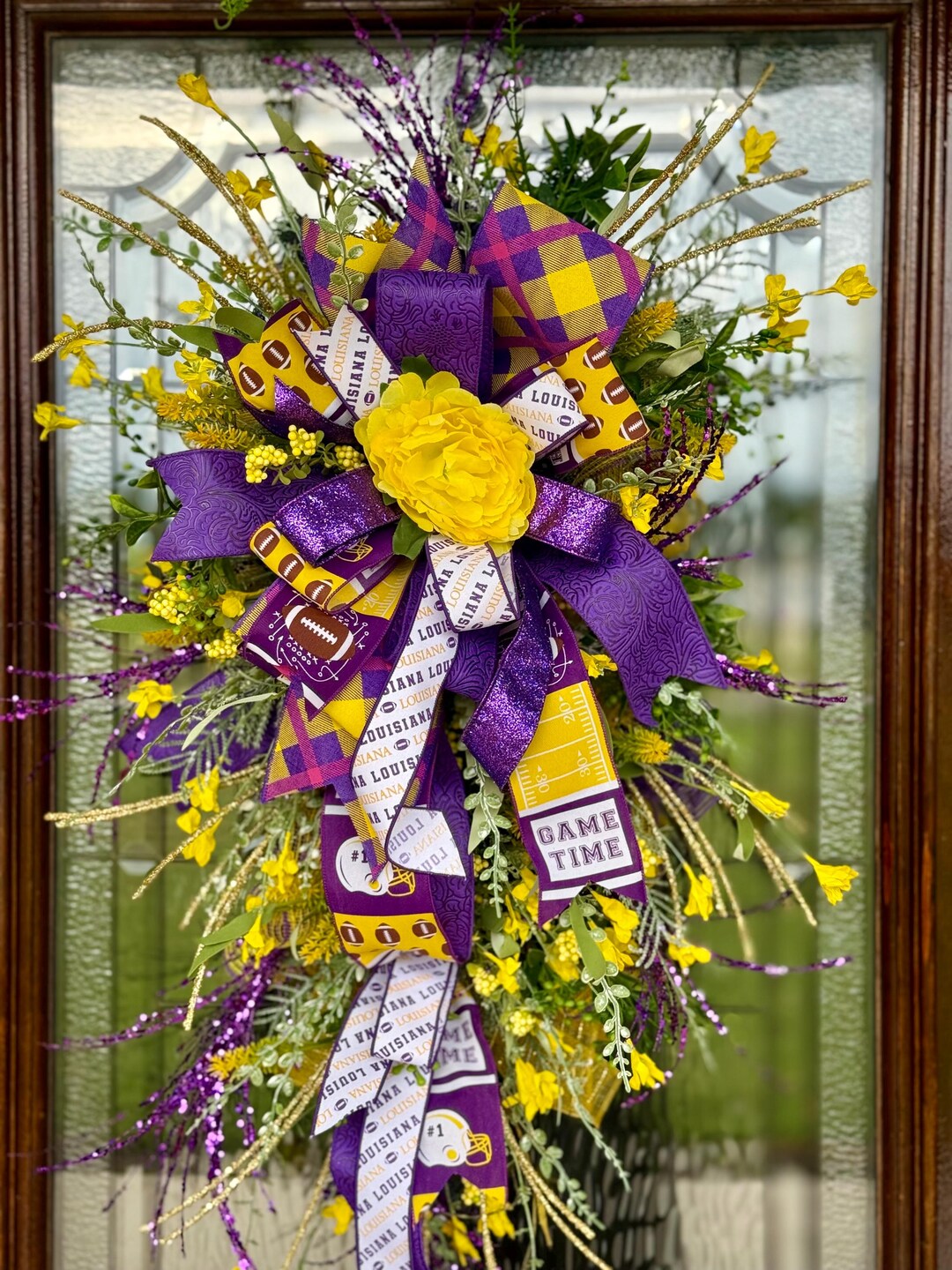 Louisiana State University Inspired Wreath-lsu Inspired Swag-fall ...