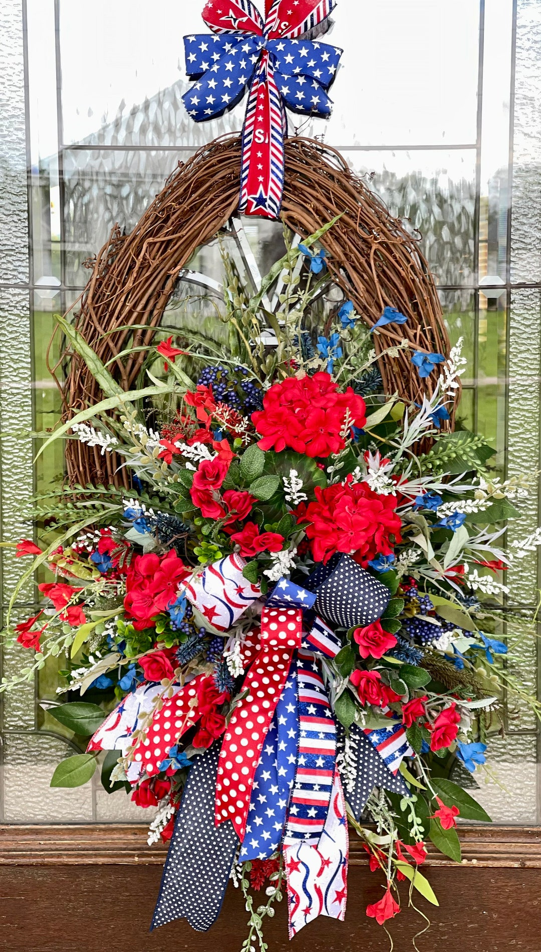 Americana Wreath, Patriotic Wreath, Memorial Day Wreath, Everyday ...