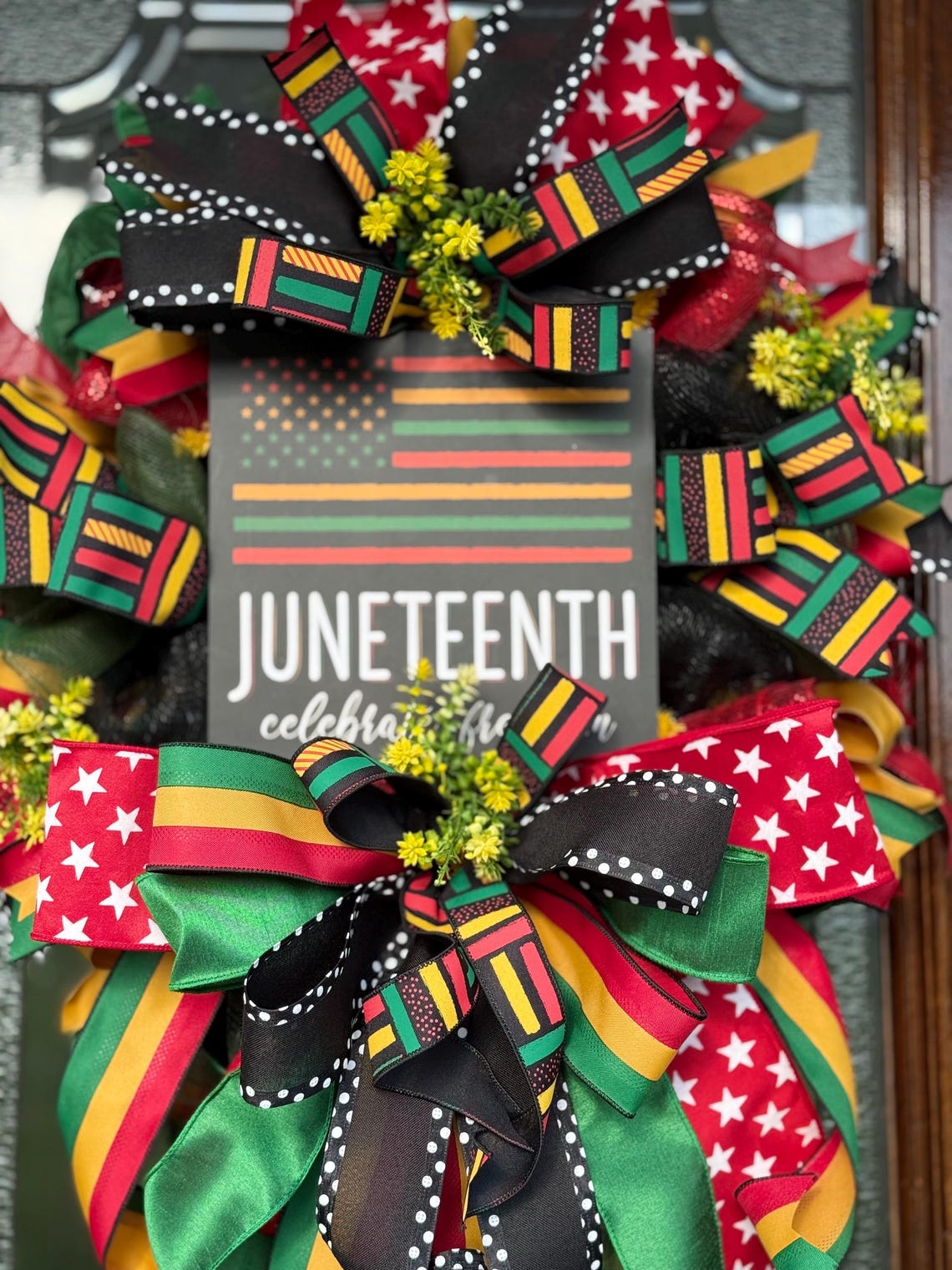Juneteenth Wreath: Black History Celebration Decor - Etsy