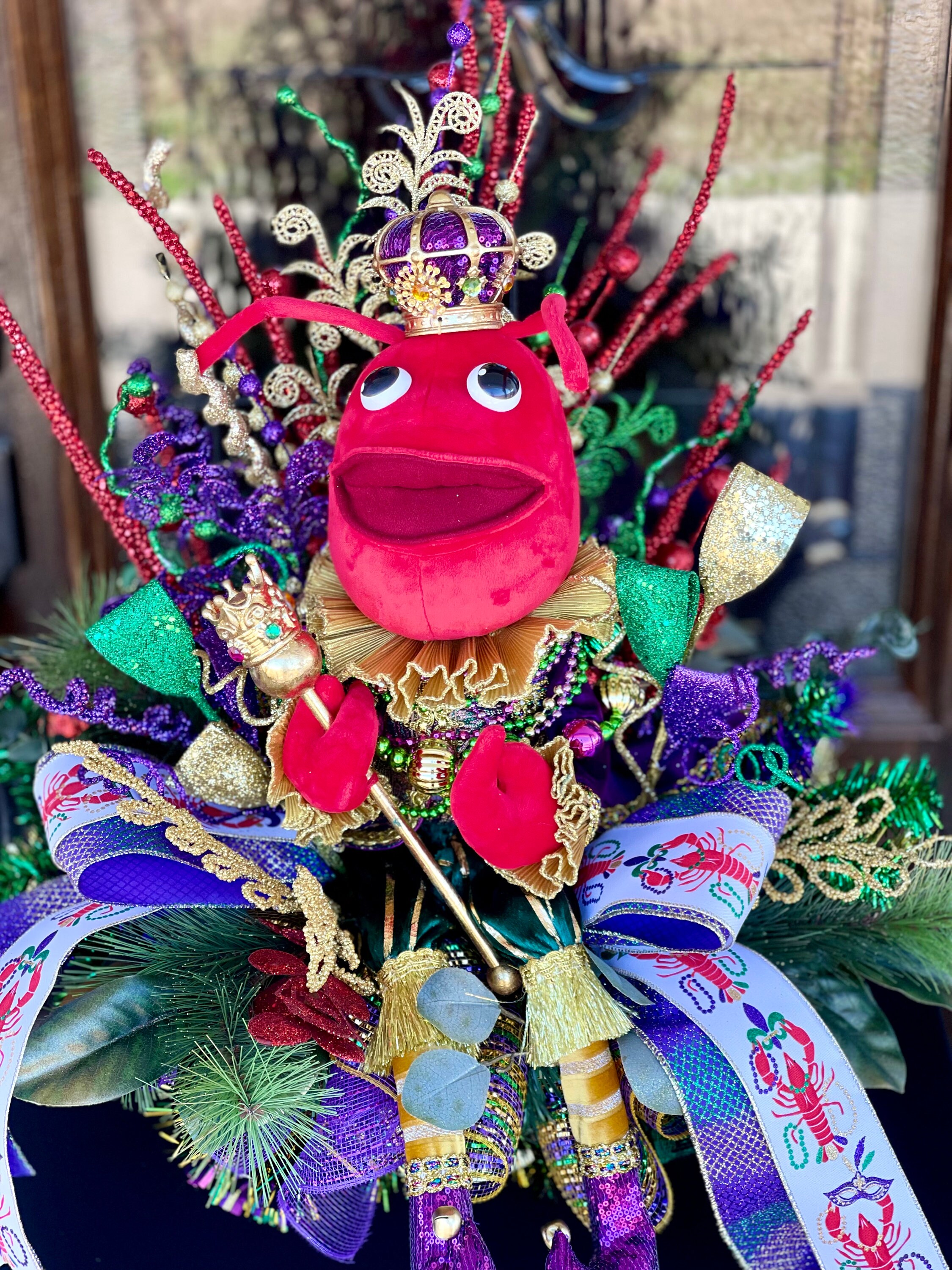 Mardi Gras Centerpiece Mardi Gras Crawfish Centerpiece Fat Tuesday ...
