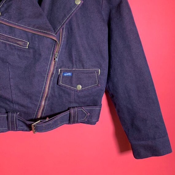 RARE Vintage Early 1980's GUESS Purple Denim Jacket w… - Gem