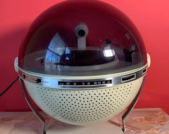 Vintage 1973 Sanyo Phonosphere Record Player, Turntable, Radio, AM, MCM ...