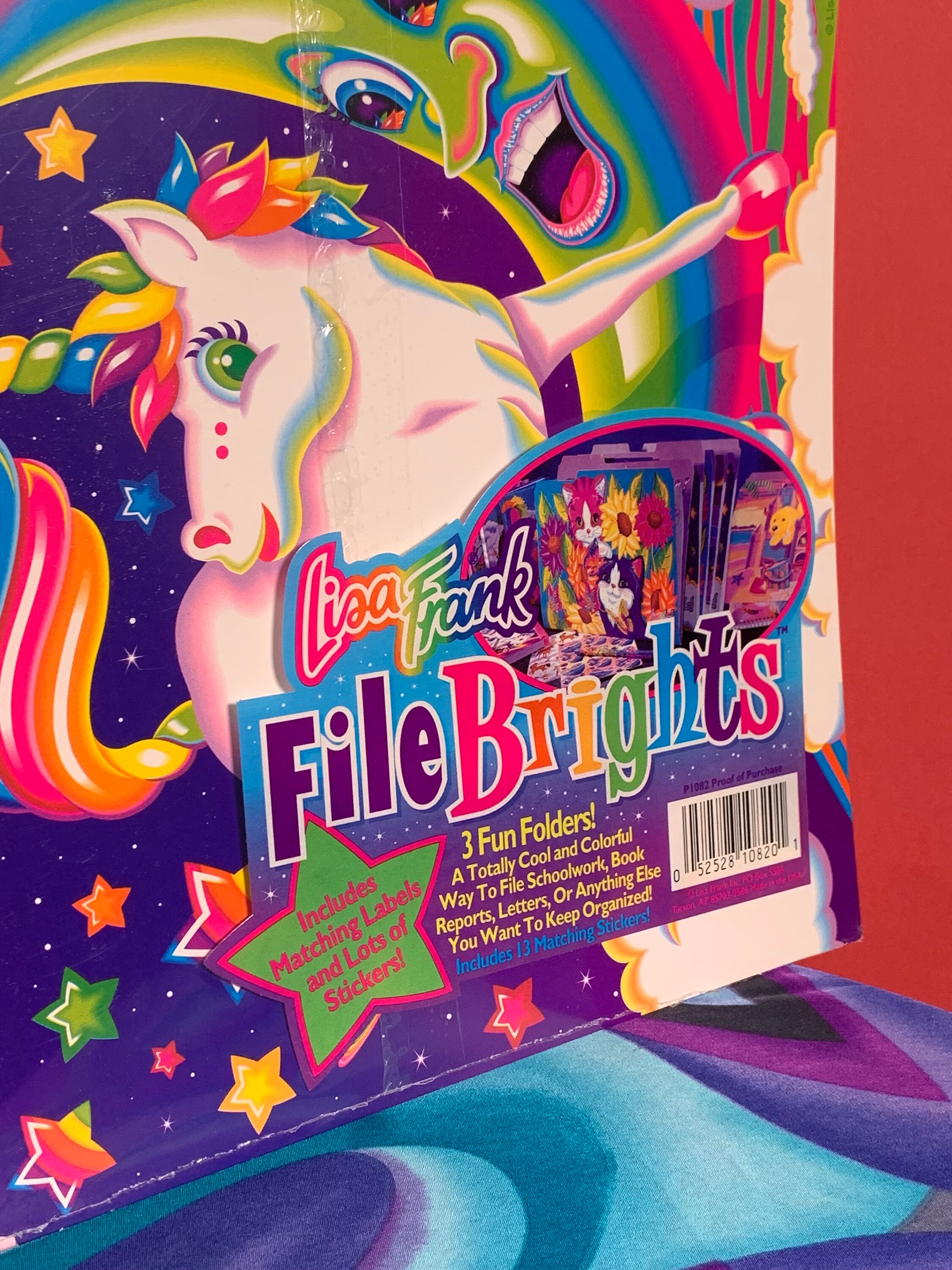 VTG 1990s Y2K Lisa Frank File Brights Folders With Matching Labels and ...