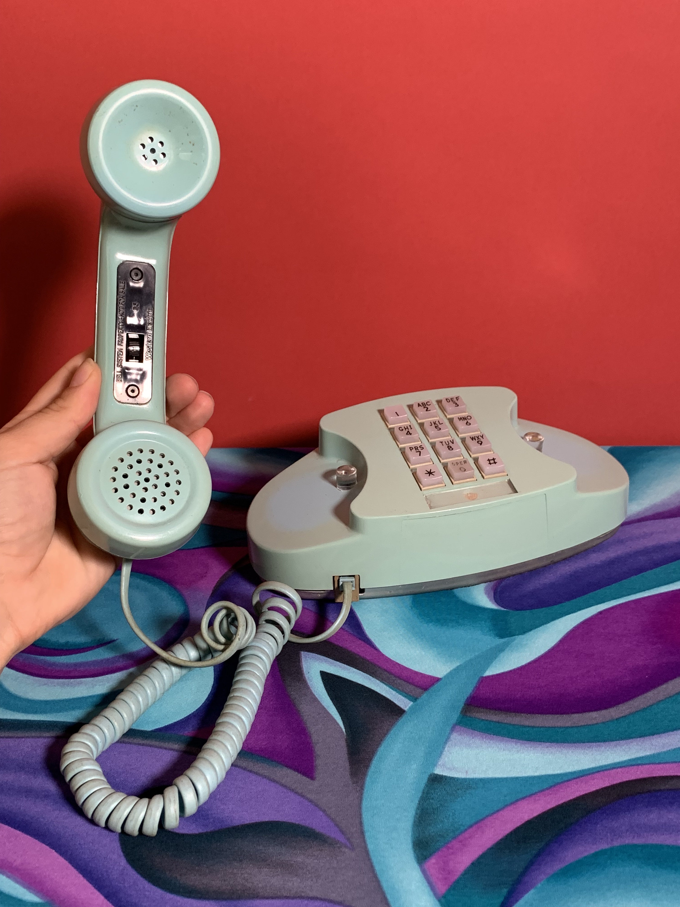 Baby Blue Western Electric Princess Touchtone Desk Telephone, Funky ...