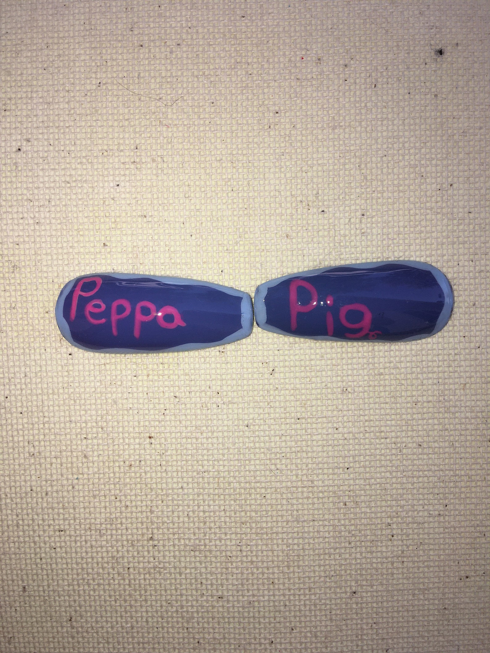 Peppa Pig and Family Nails | Custom Illustration + Foil Accent Nail ...