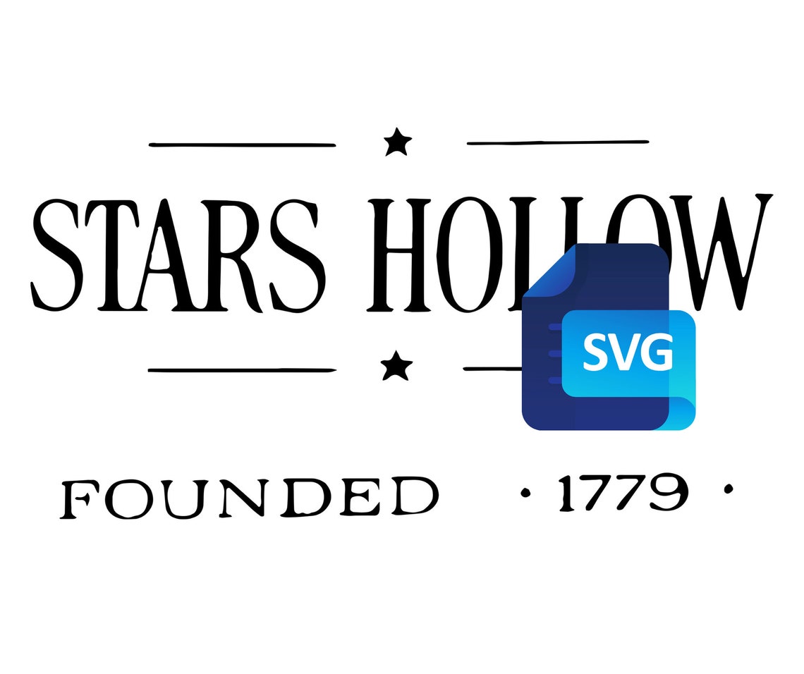 Stars Hollow Logo SVG Digital Download Cut File - Etsy