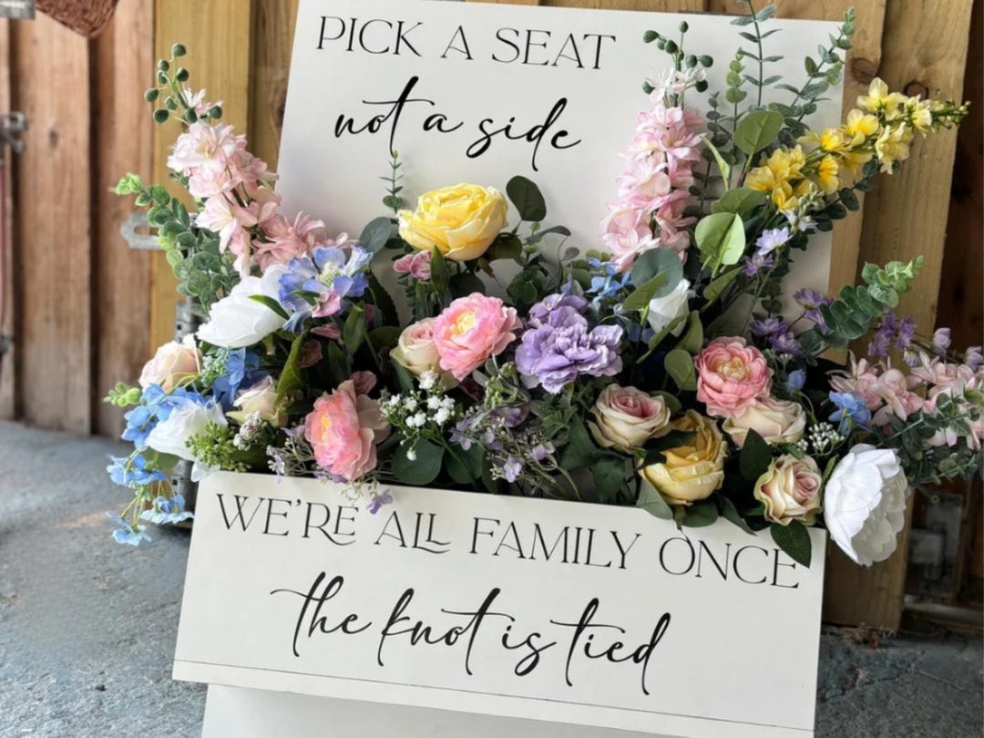 A Frame Flower Box Welcome Sign Wedding Flower Sign Personalised ...