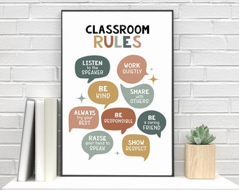 One Rule Classroom Sign - Etsy