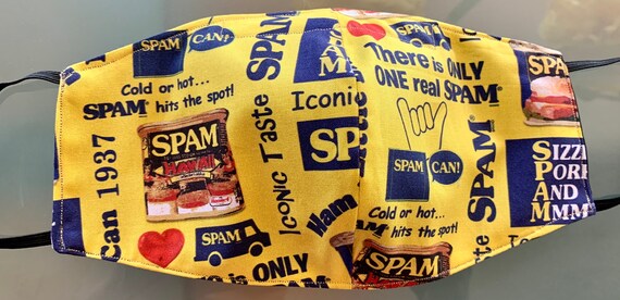 SPAM Musubi Washable Face Mask With Removable Nose Bridge and - Etsy