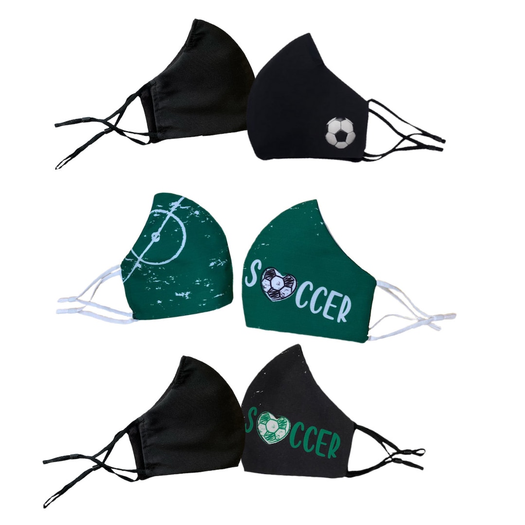 Soccer Face Mask Kids and Adults, Sports Theme Face Mask, Mask for ...