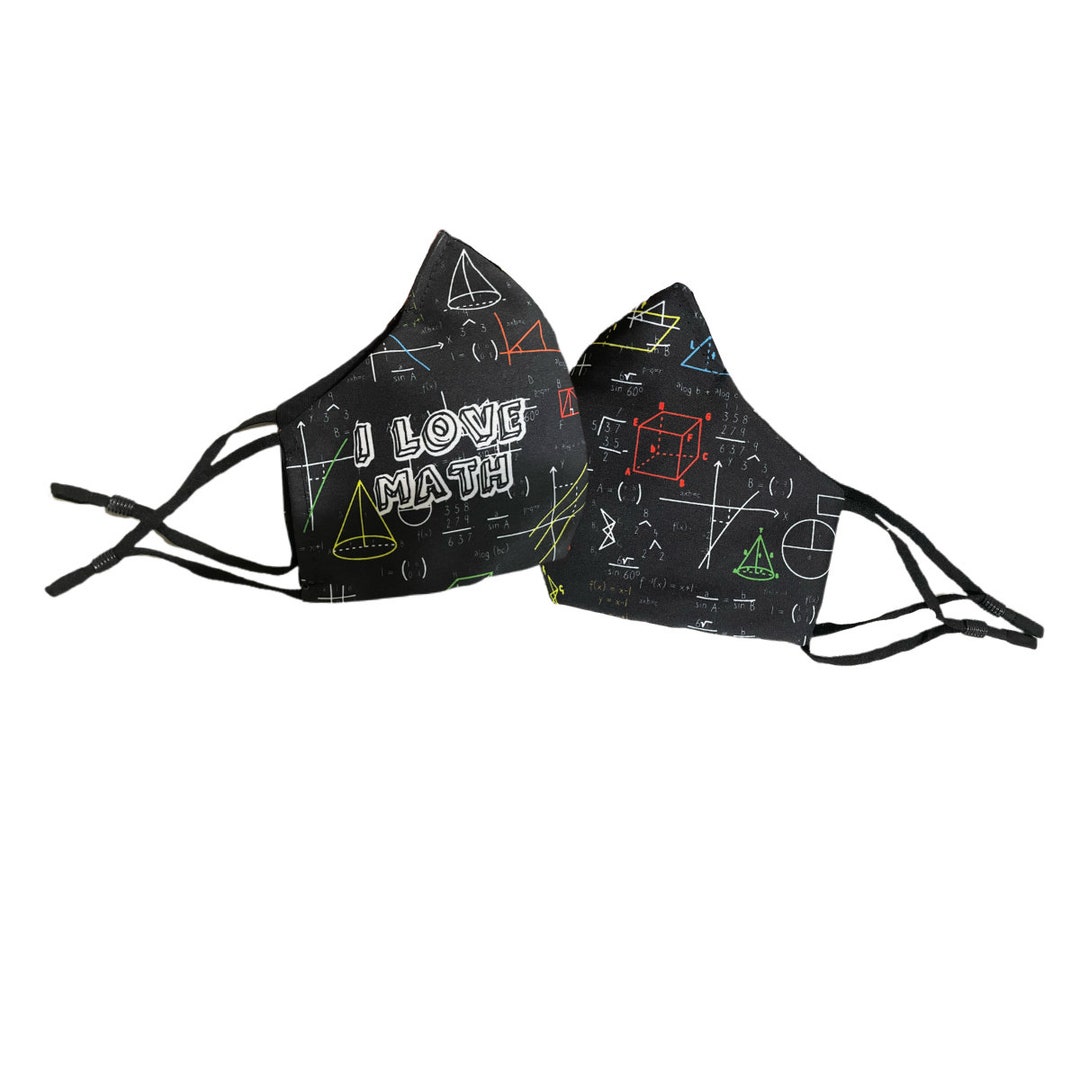 Math Teacher Face Mask Adjustable Ear Loops and 100% Cotton Inside - Etsy