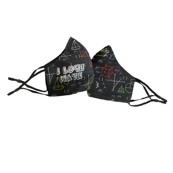 Math Teacher Face Mask Adjustable Ear Loops and 100% Cotton | Etsy