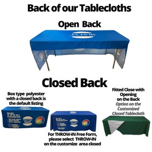 Full Color Trade Show Polyester Custom Tablecloth for Event, Craft Fair ...