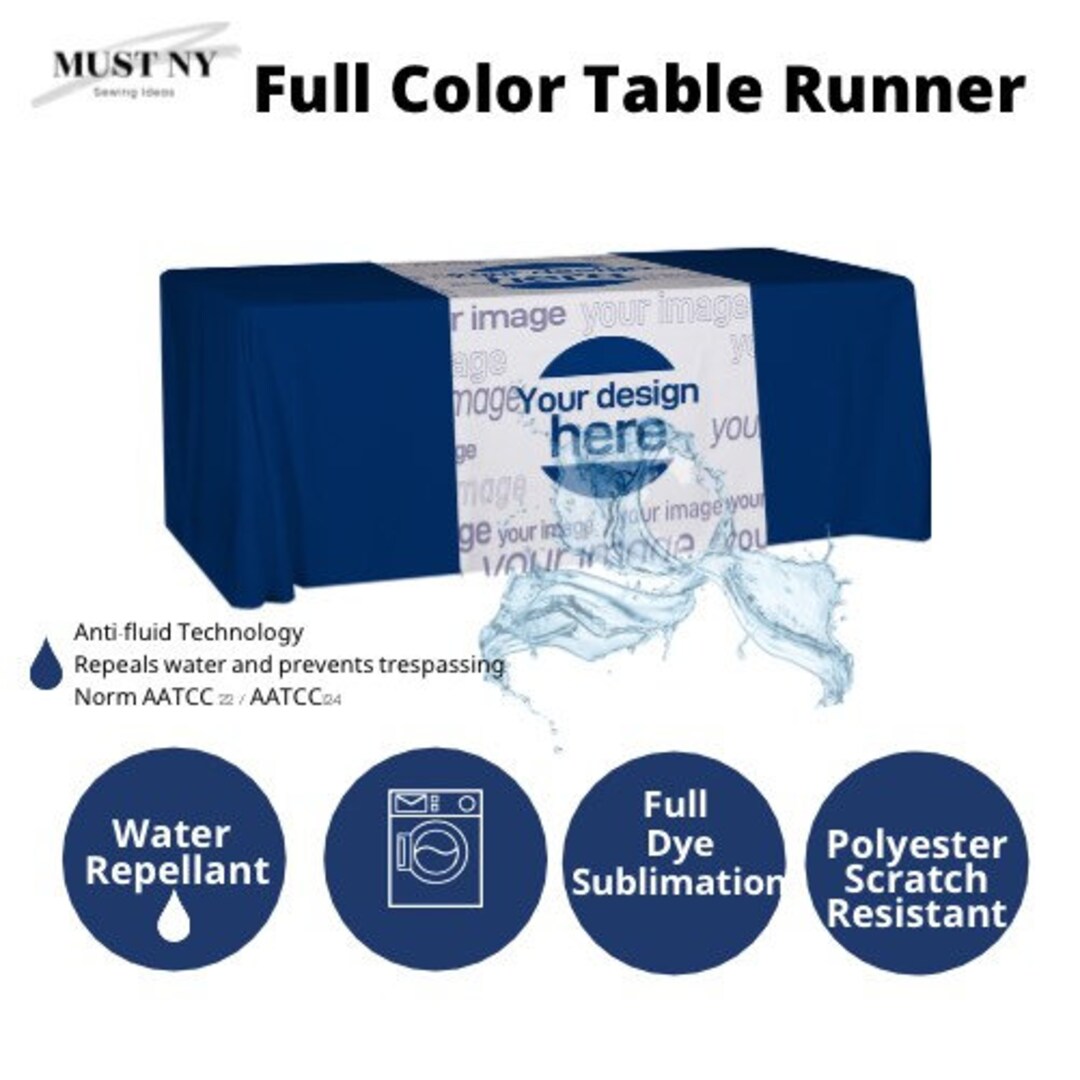 Full Color Trade Runner for Event, Craft Fair, Table Cloth for ...