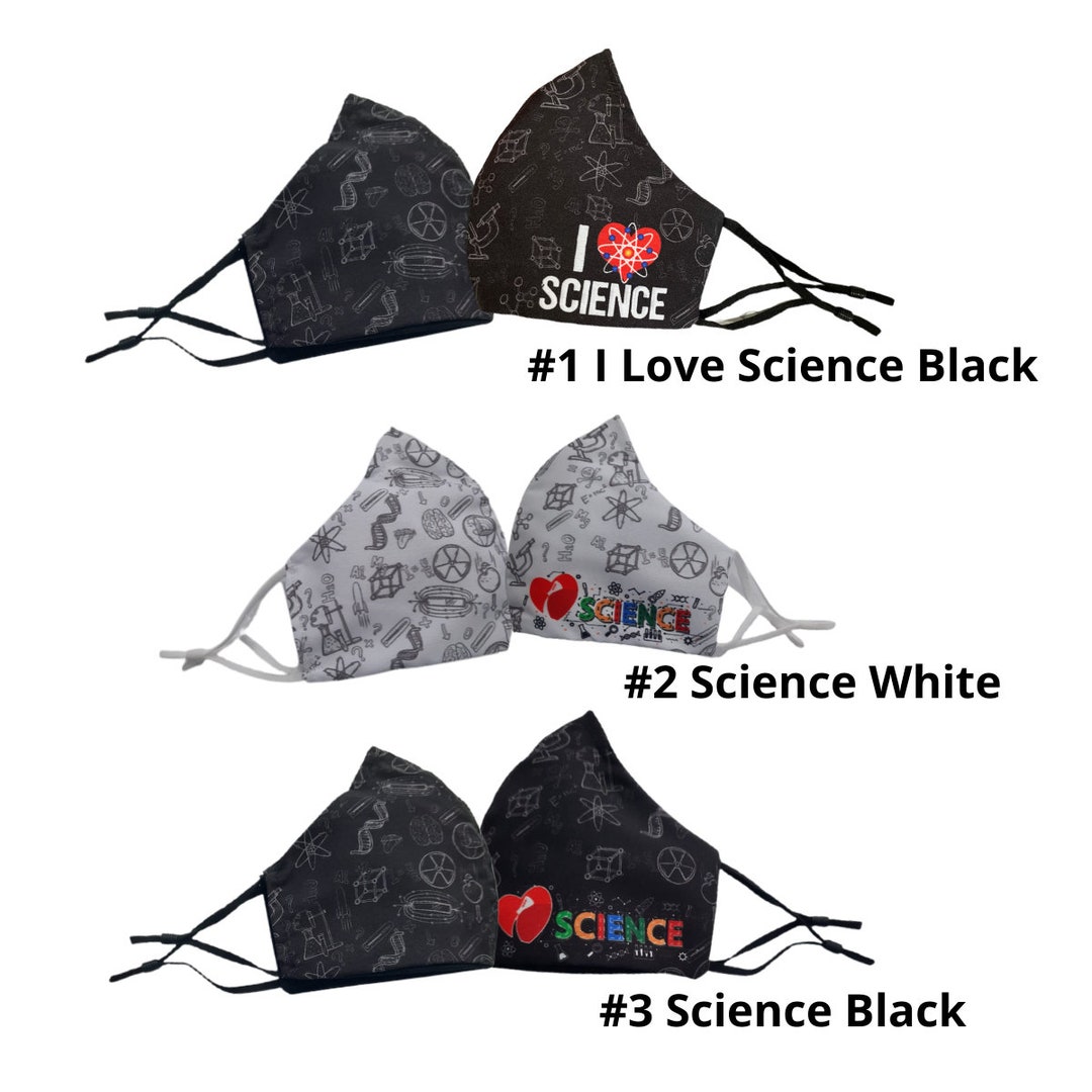 Science Face Mask Adjustable Ear Loops and 100% Cotton Inside - Etsy