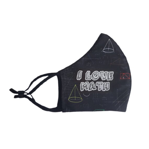 Math Teacher Face Mask Adjustable Ear Loops and 100% cotton | Etsy