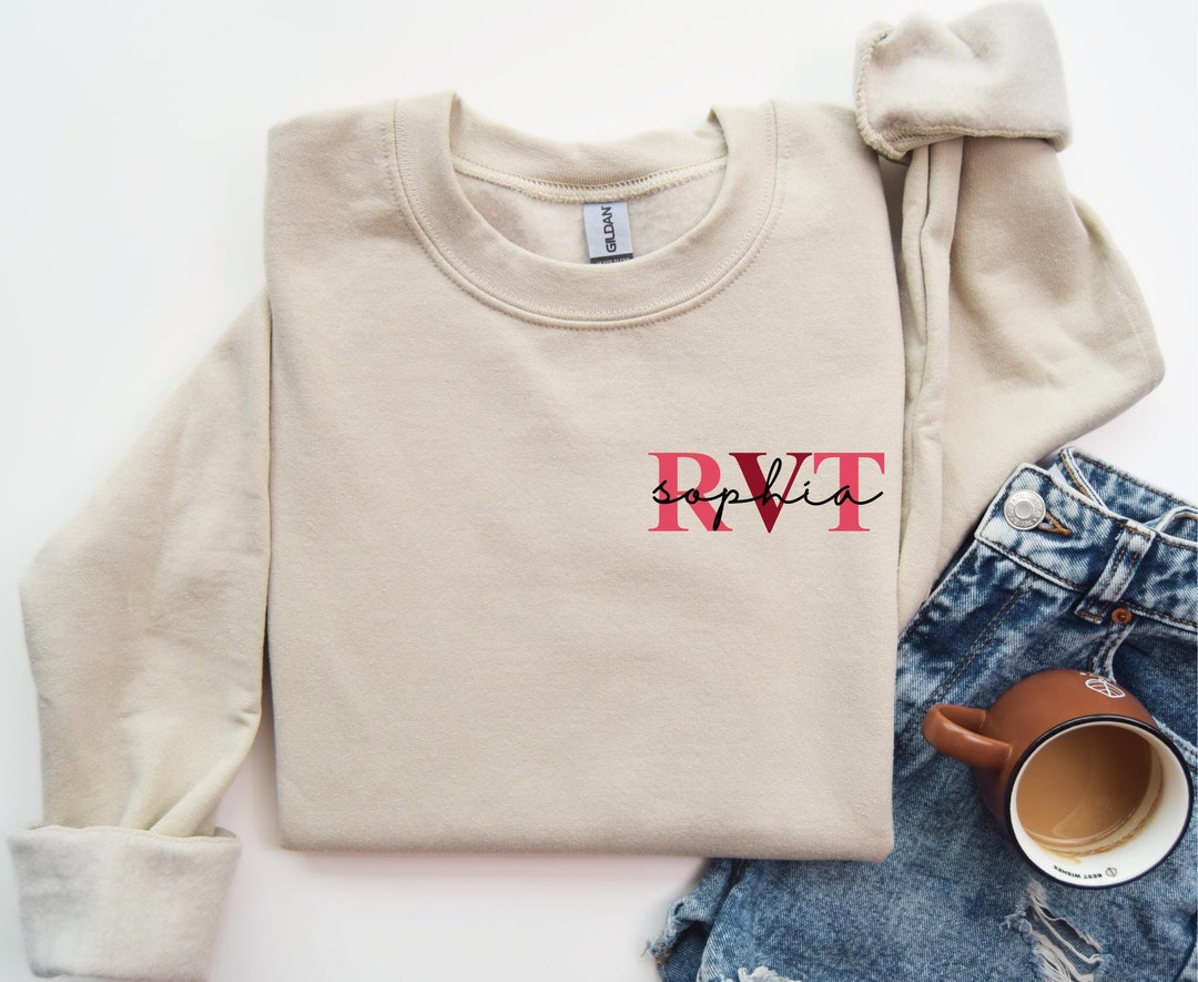 Personalized RVT Sweatshirt, Custom Vascular Ultrasound Tech Sweatshirt ...