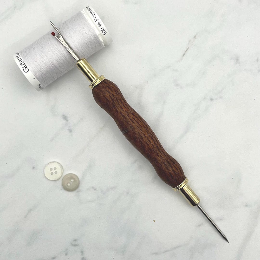 Medium Warm Brown Wooden Double End Seam Ripper, Sewing Tool Needle ...