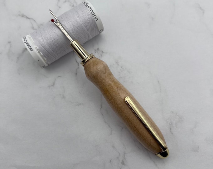 Black & Pearl White Single Blade Seam Ripper, Needle Threader, Stiletto ...