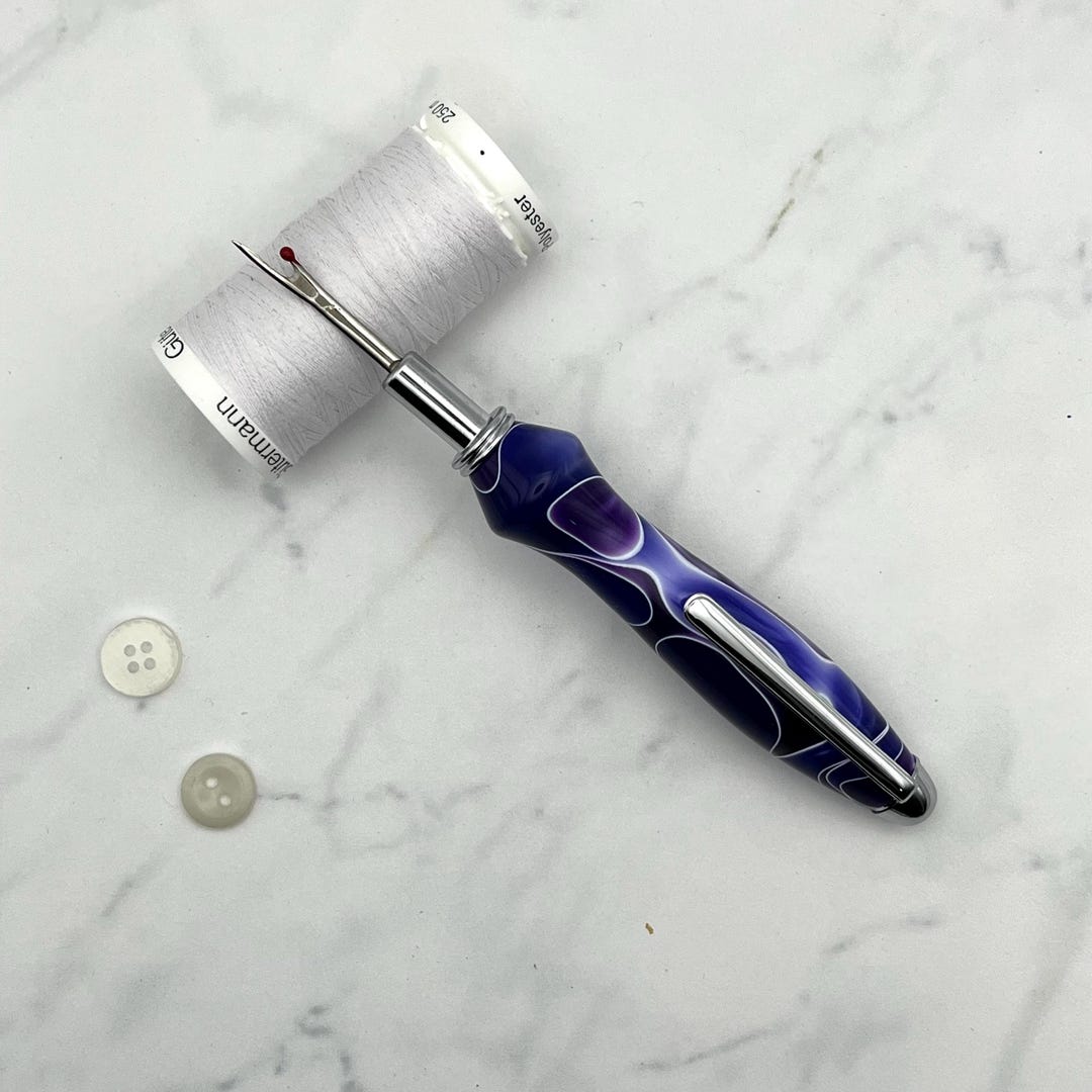 Light & Dark Purple Swirl Acrylic Single Blade Seam Ripper, Needle ...