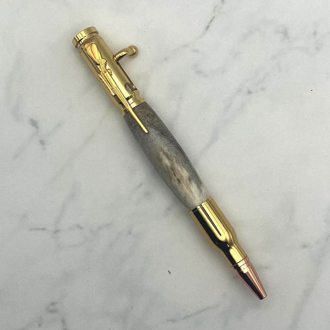 Deer Antler Bolt-action Rifle Pen | Parker-style Refillable Pens | Gun ...