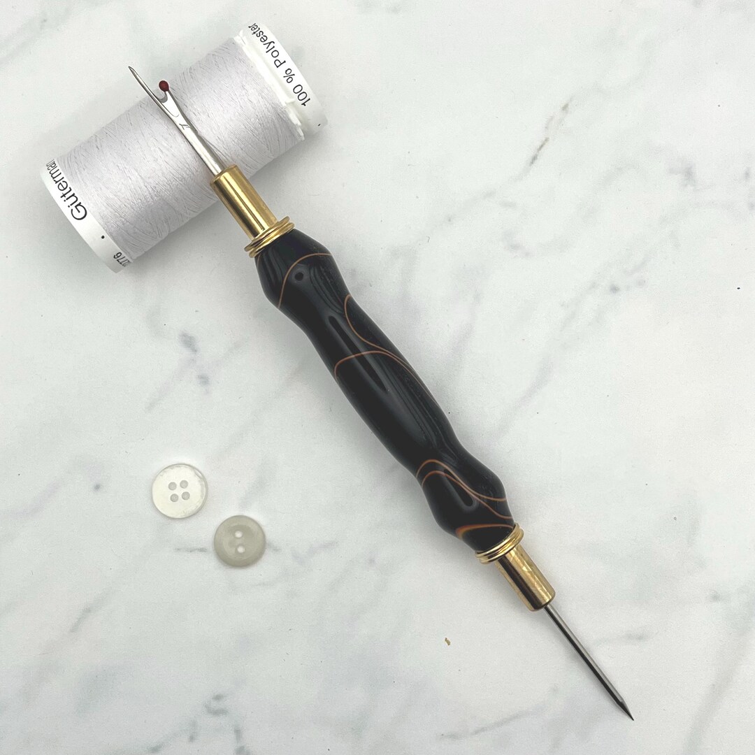 Black & Orange Line Acrylic Seam Ripper Sewing Tool Needle Threader ...