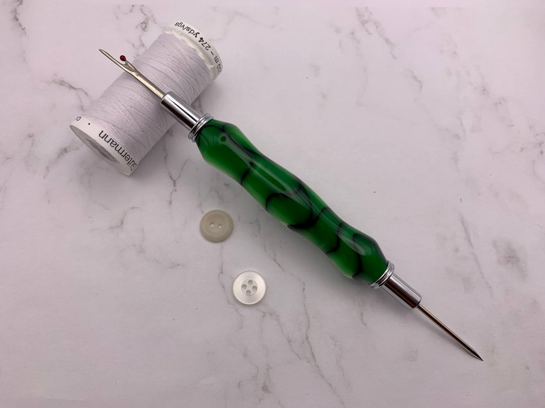 Green and Black Handmade Double Blade Seam Rippers, Needle Threaders ...
