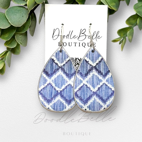 Denim Blue Earrings - Etsy