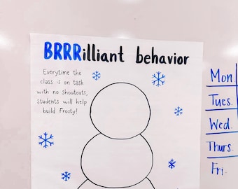 Christmas Behavior Anchor Chart- Digital File/template - Etsy UK