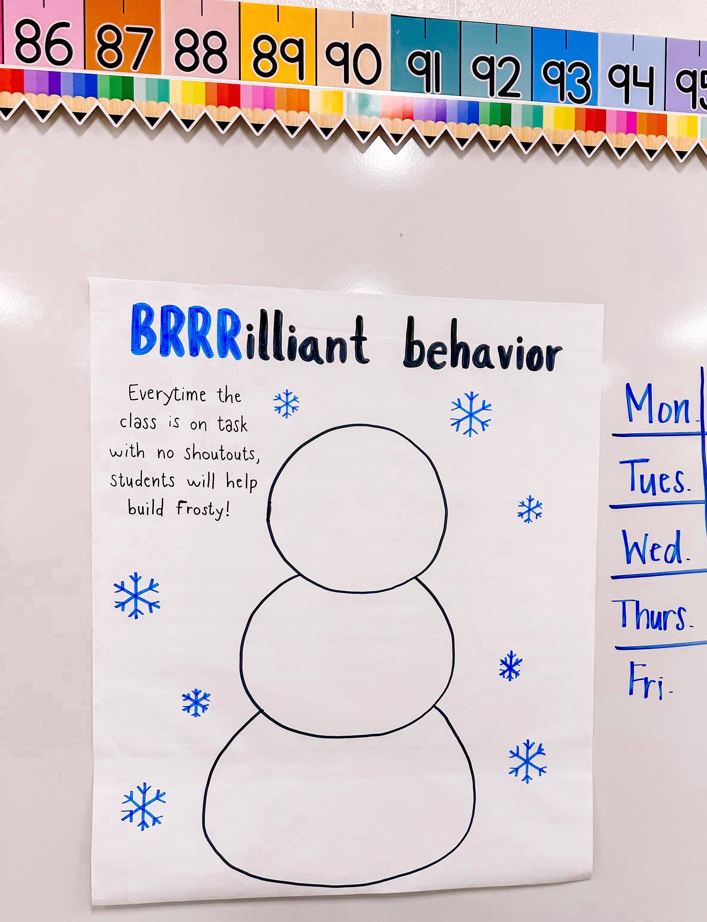 January Behavior Anchor Chart - Etsy