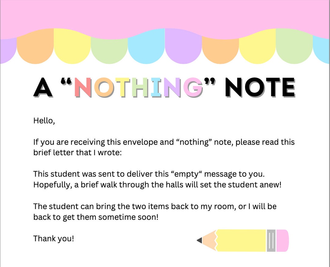 A nothing Note Class Management - Etsy