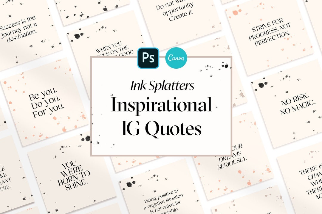 Ink Splatter Instagram Quotes - Etsy